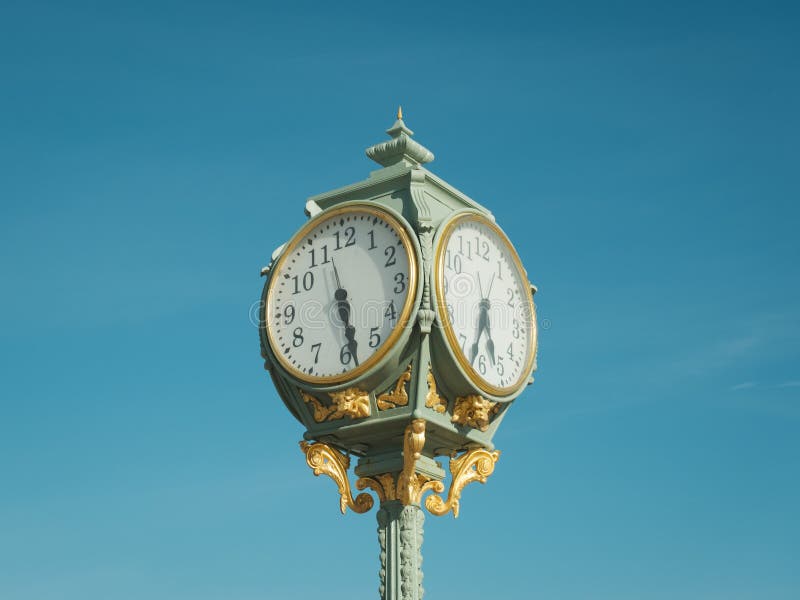 Wise Clock, at Riis Park, Queens, New York Stock Image - Image of wise ...