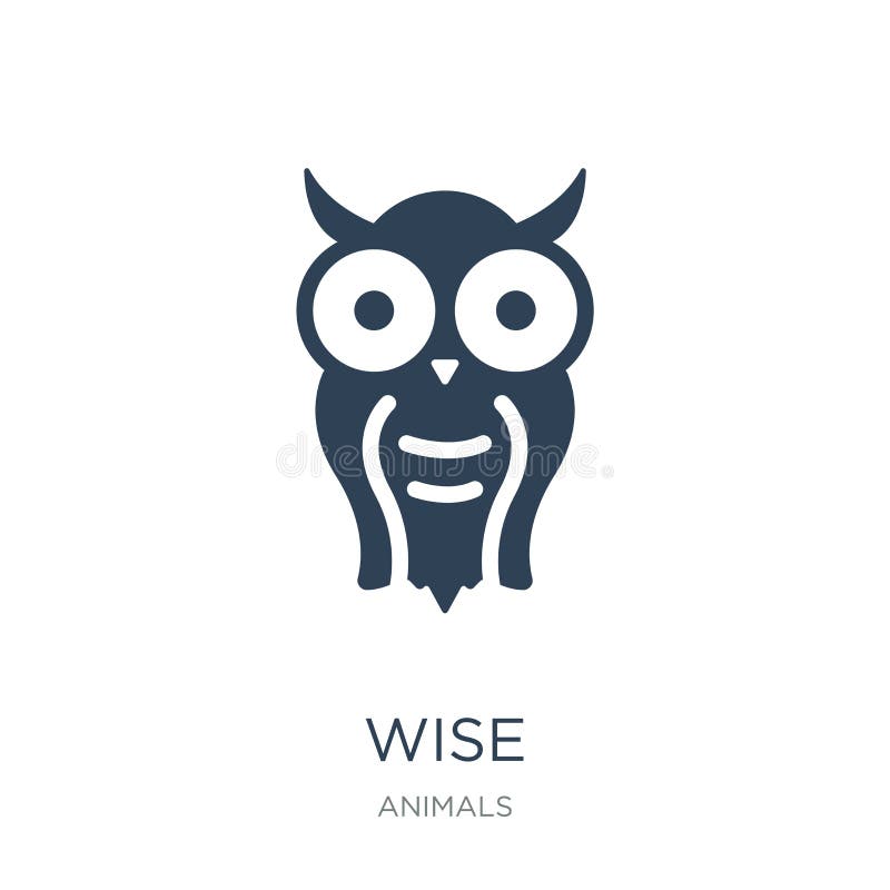Wise Icon in Trendy Design Style. Wise Icon Isolated on White ...