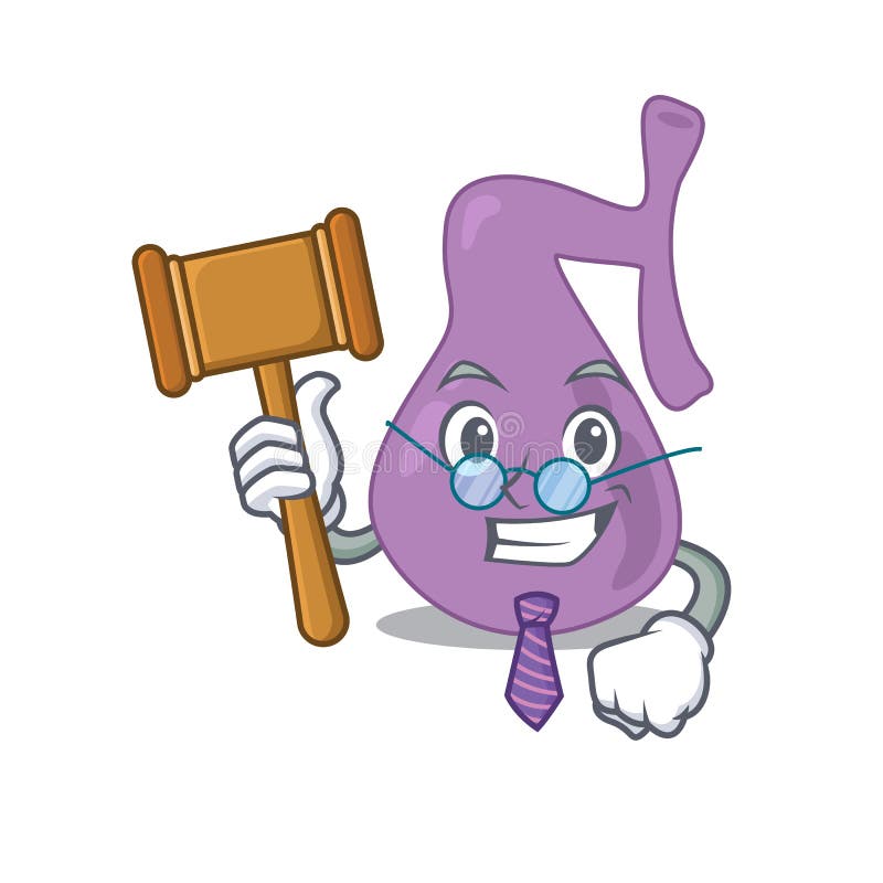 A Wise Judge of Gall Bladder Mascot Design Wearing Glasses Stock Vector ...