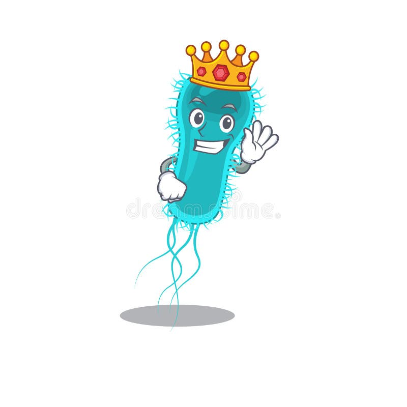A Wise King of Escherichia Coli Bacteria Mascot Design Style Stock ...