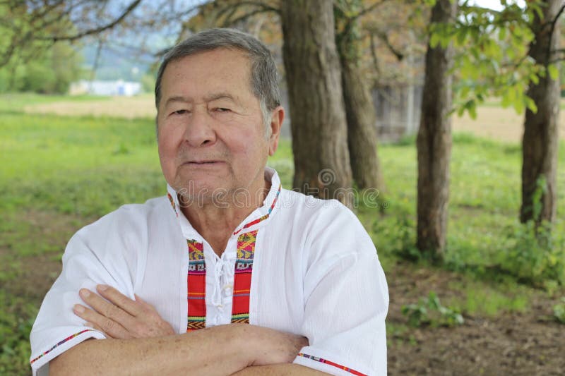Wise Looking Senior Man Portrait Stock Photo - Image of equality ...