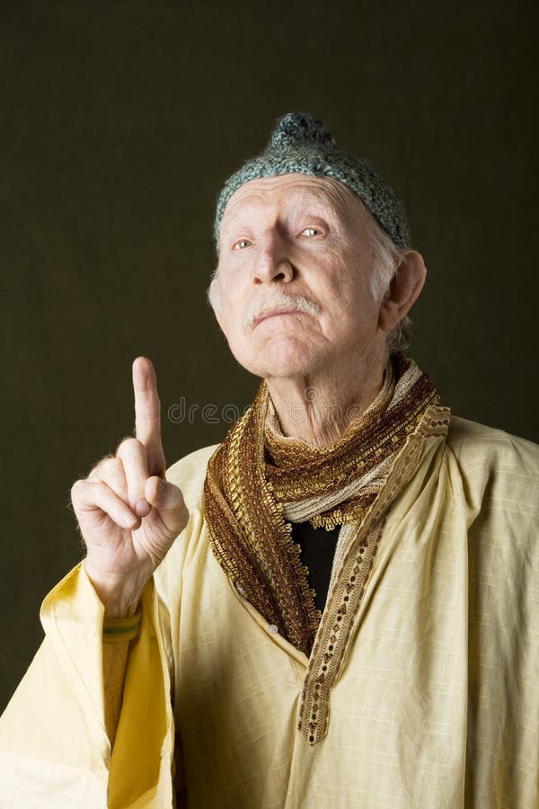 Wise Man stock photo. Image of point, wise, druid, scarf - 9036876