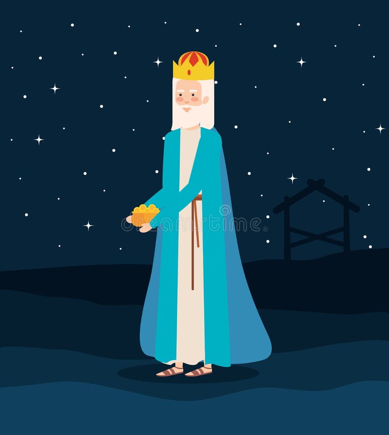 Wise man manger character stock vector. Illustration of conception ...