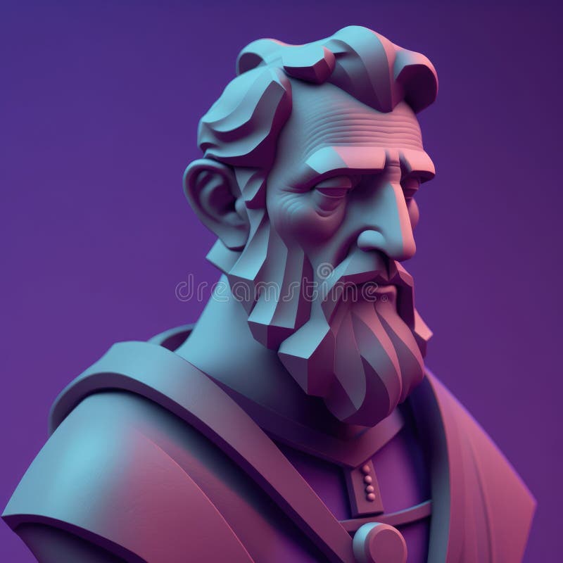 The Wise: Man with a Serene Expression and a Deep Gaze, Exuding Wisdom ...