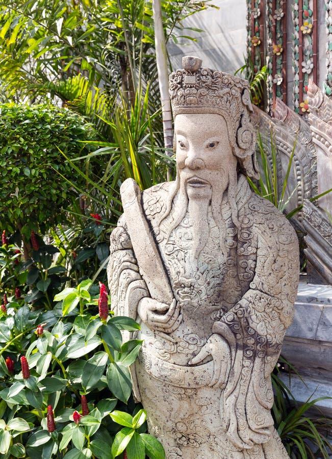 Old Wise Man Statue in the Garden Stock Image - Image of china, wise ...
