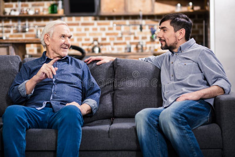 Wise Man Talking with His Son Stock Photo - Image of relax, holidays ...