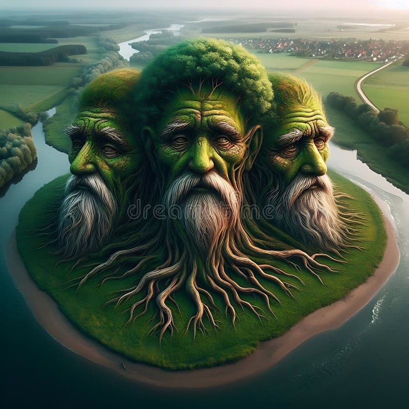 Wise Mystical Tree in a Rainforest. AI Generared Stock Image - Image of ...