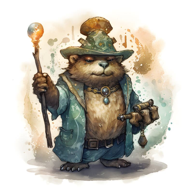 Wise Mystical Wizard Bear, Ai Generative Illustration Stock ...