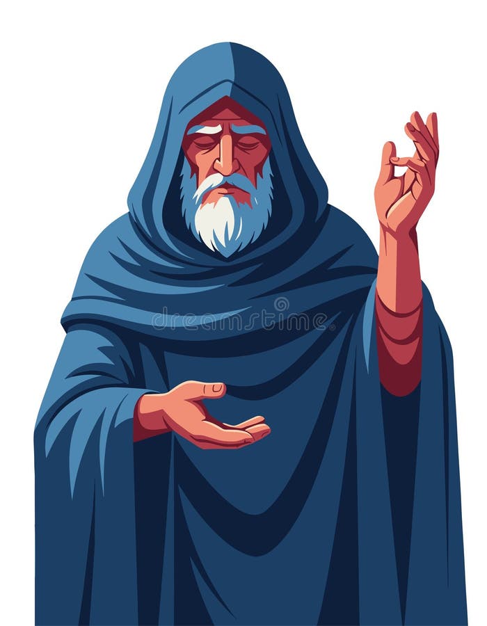 Wizard Monk Character Preaching Gesturing Stock Illustrations – 1 ...