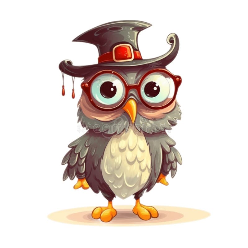 Wise Owl with Glasses and a Graduation Cap, Perfect for Education ...