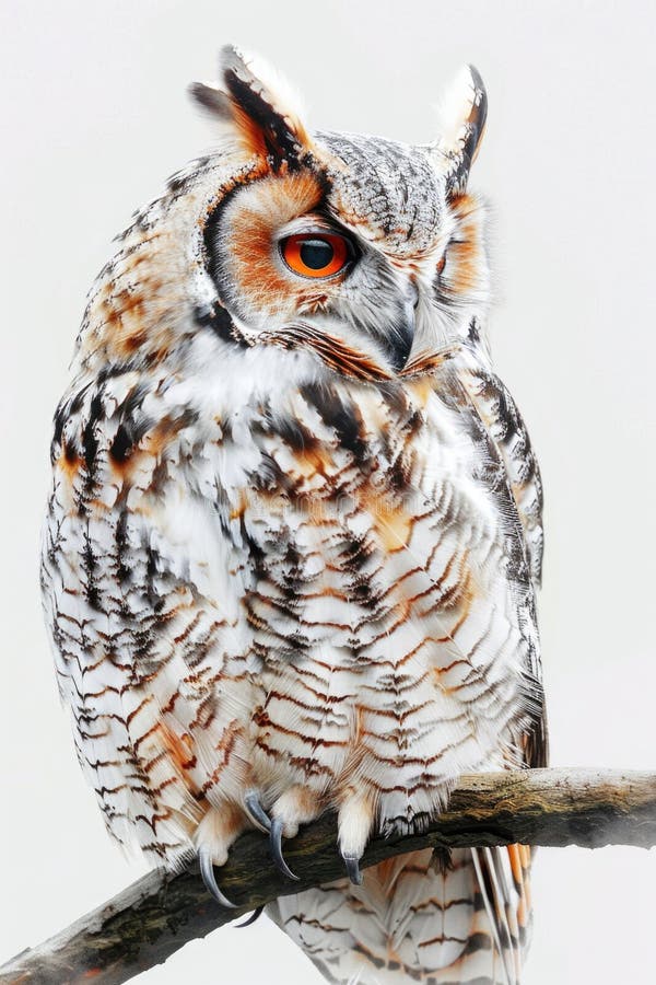 A Wise Owl Sits Quietly on a Tree Branch, Ready To Observe Its ...