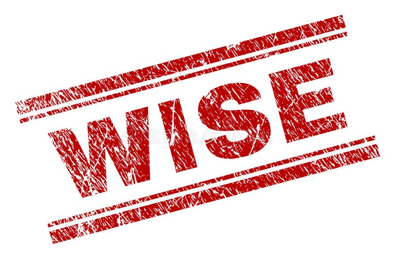 Scratched Textured WISE Stamp Seal Stock Vector - Illustration of draft ...