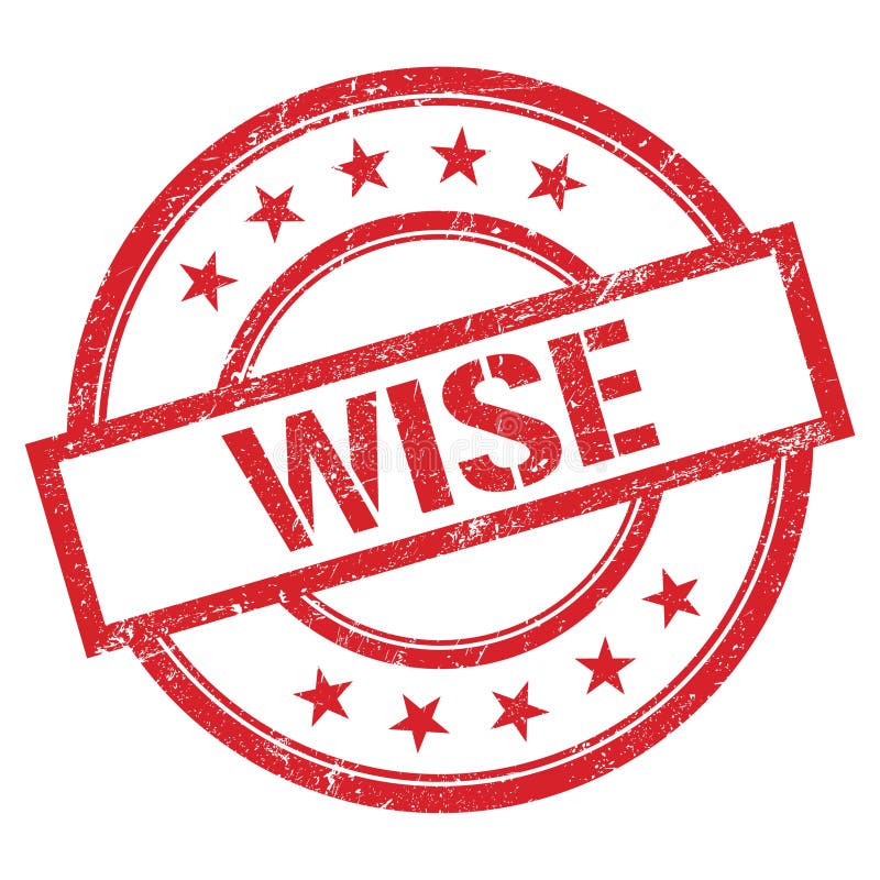 WISE Text on Black Green Vintage Lines Stamp Stock Illustration ...