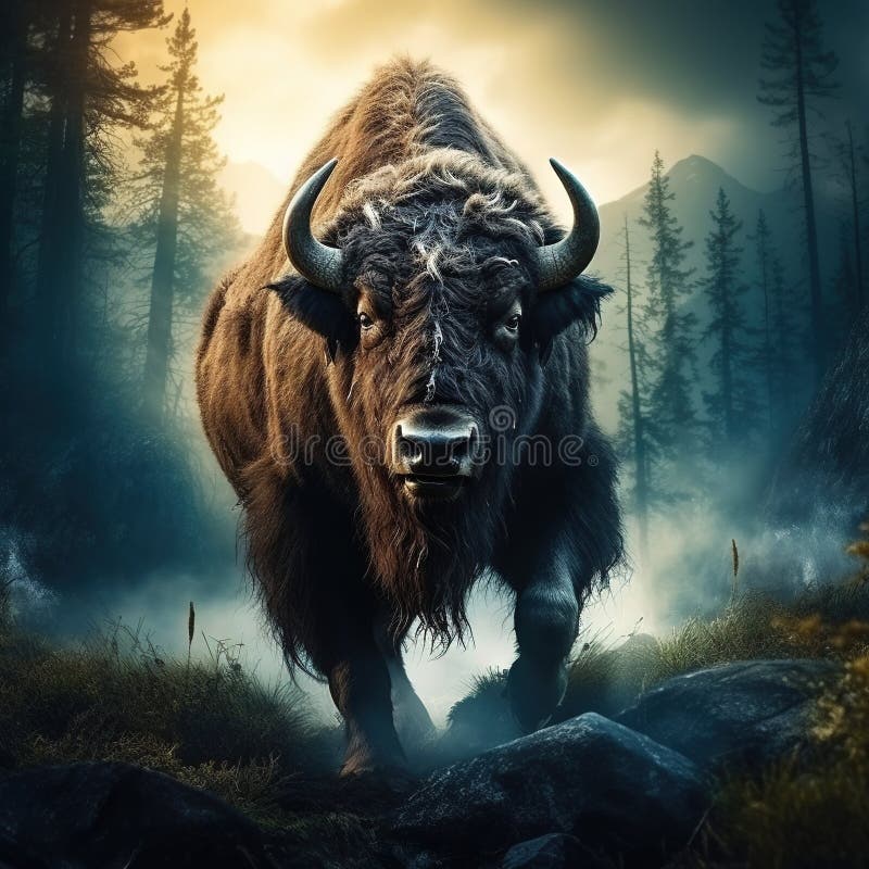 Ai Generated Illustration Wildlife Concept of Wisent Stock Illustration ...