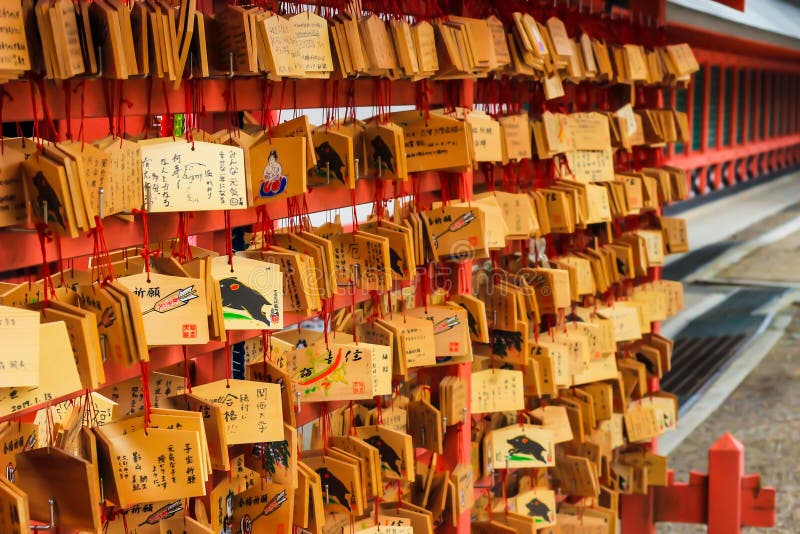 Wish Cards Paper or Wooden Plates To Wish People Luck & Fortune Stock ...