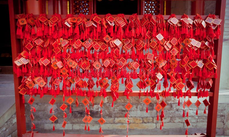 Wish Cards in a Buddhist Temple in Beijing Stock Image - Image of ...