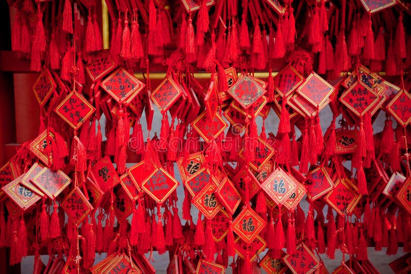 Wish Cards in a Buddhist Temple in Beijing Stock Image - Image of ...