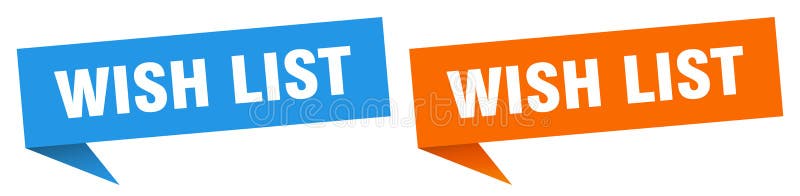 Wish List Round Ribbon Isolated Label. Wish List Sign Stock Vector ...