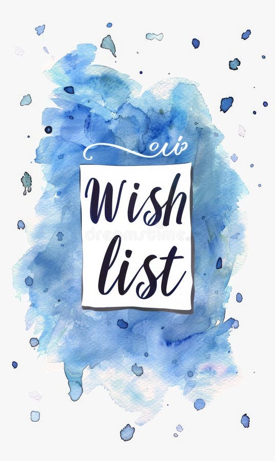 "Wish List - Calligraphy Lettering, Holiday Template Background Stock ...