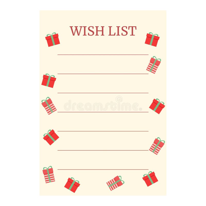 Wish List Gift Boxes Icon Cartoon Vector. Web Service Stock Vector ...