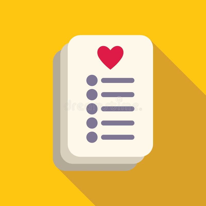 Wish List with Heart Representing Love and Affection Stock Vector ...