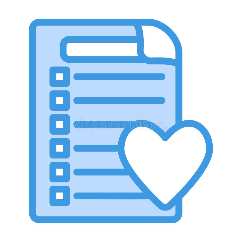 Wish List Icon in Blue Style for Any Projects Stock Vector ...