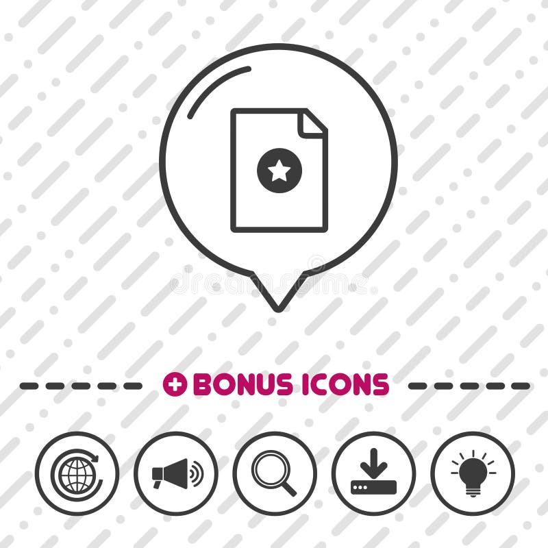 Wish List Line Icon. Favorite Symbol Stock Vector - Illustration of ...