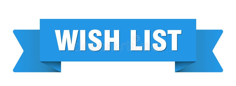 Wish List Ribbon Isolated on Transparent Background. Wish List Ribbon ...