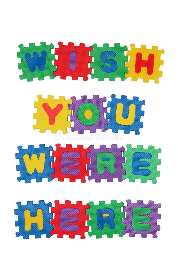 Wish You Were Here - Greeting Card Stock Illustration - Illustration of ...