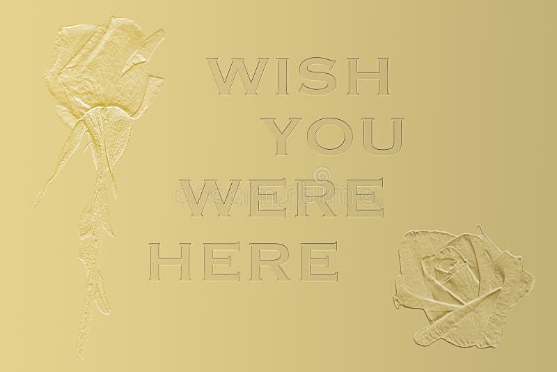 Wish You Were Here Greeting Card Stock Illustration Illustration Of