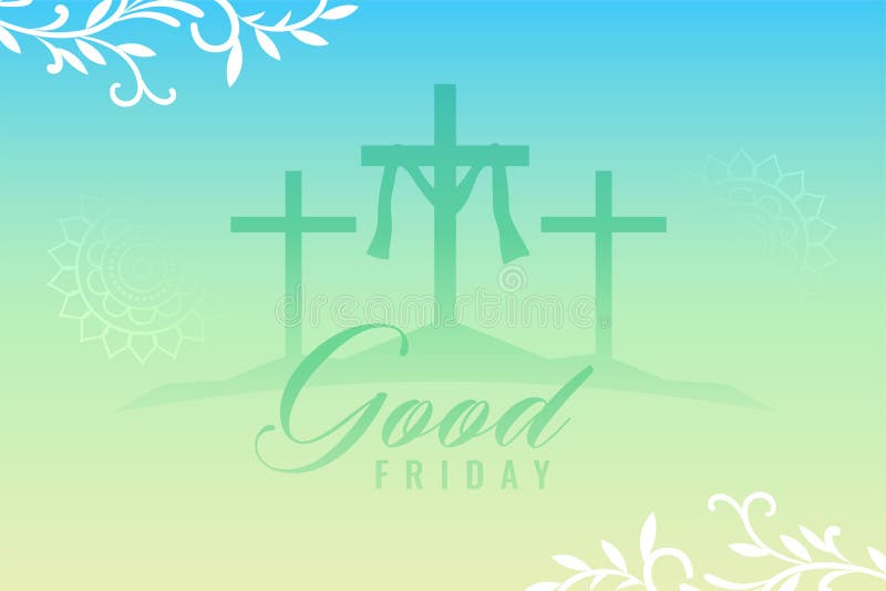 Wishes Card for Good Friday Holy Week Stock Vector - Illustration of ...