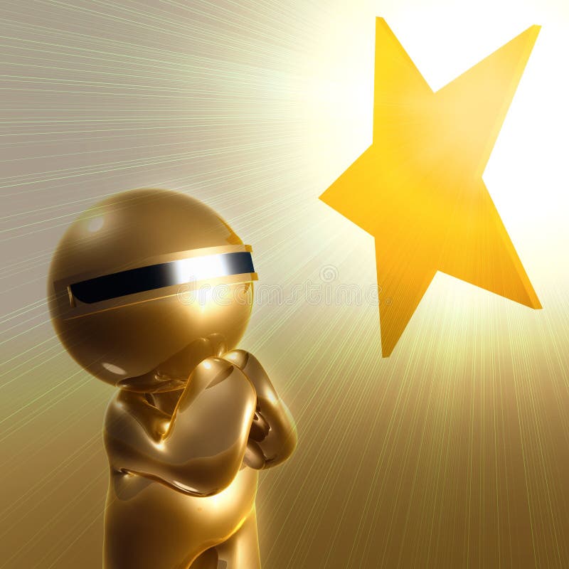 Wishing To a Star Icon Symbol Stock Illustration - Illustration of ...