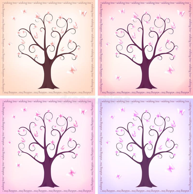 Wishing tree stock vector. Illustration of tree, love - 54148021