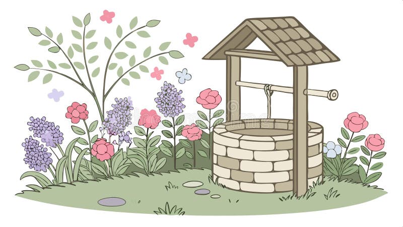 Wishing Well Illustration, Fairytale, Magic, and Folklore Element ...
