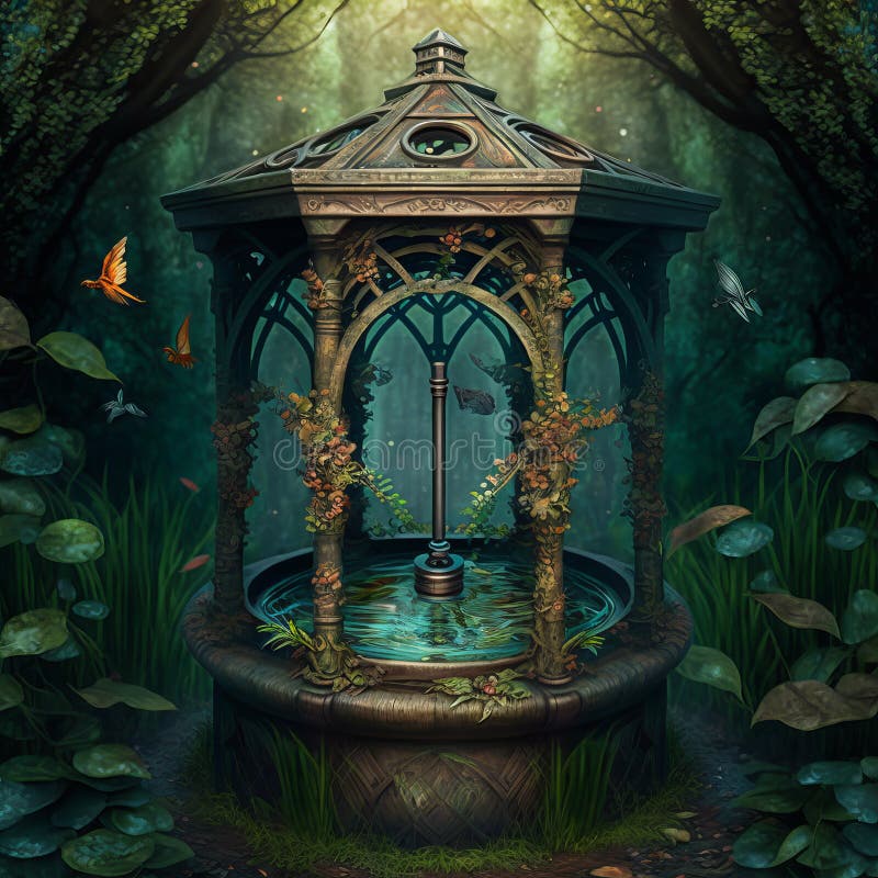 Fantasy Wishing Well Stock Illustrations – 39 Fantasy Wishing Well ...