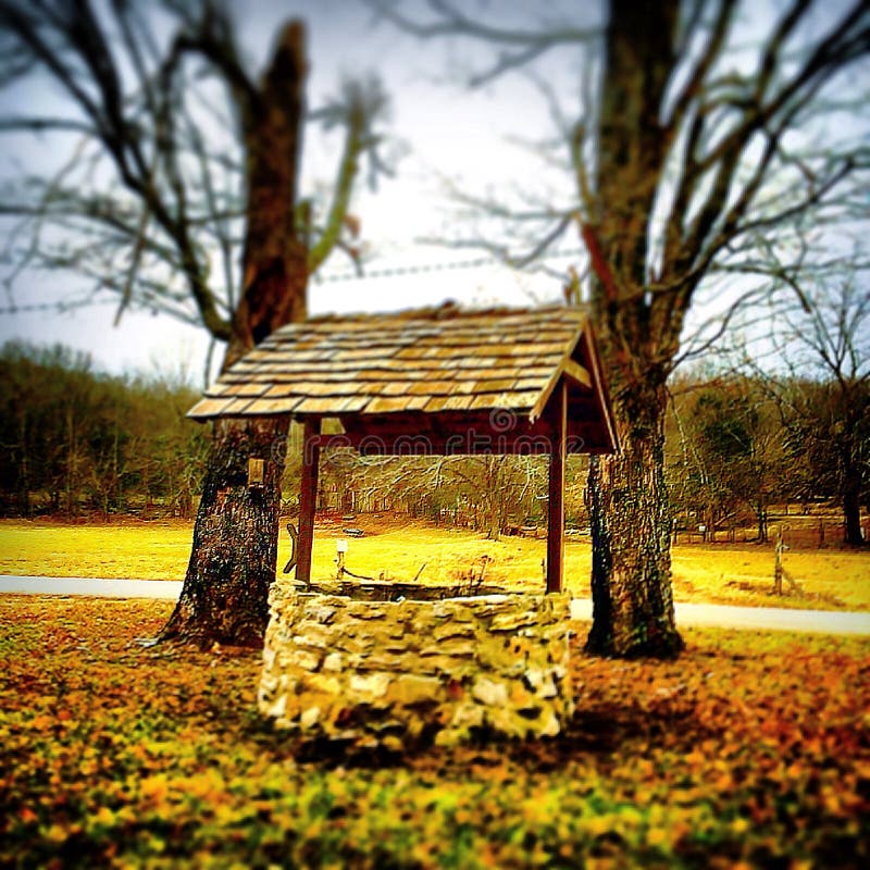 Wishing well stock image. Image of tilt, trees, fall - 55963289