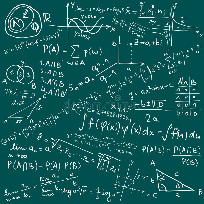 Wiskunde stock illustratie. Illustration of vergelijking - 14407252