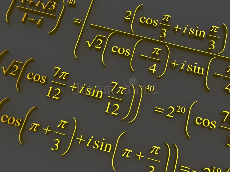 Wiskundige formules stock illustratie. Illustratie bestaande uit ...
