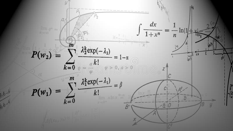 Wiskundige Formules Schetsmatige Tekens Vector Illustratie ...