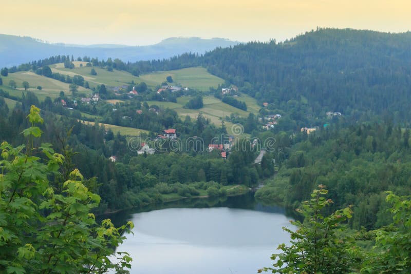 Wisla Mountain viewing stock photo. Image of bungalow - 73347434