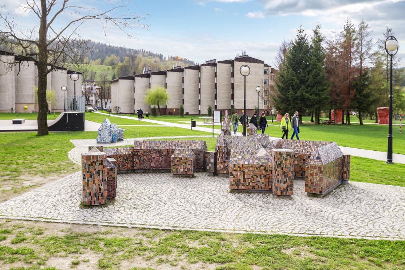 WISLA, POLAND - APRIL 16,2016: City Center Stock Photo - Image of ...