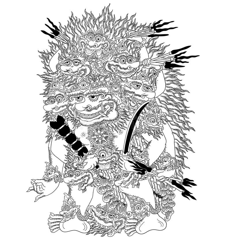 Prabu Nagaraja stock vector. Illustration of kuwera, hyang - 83467284