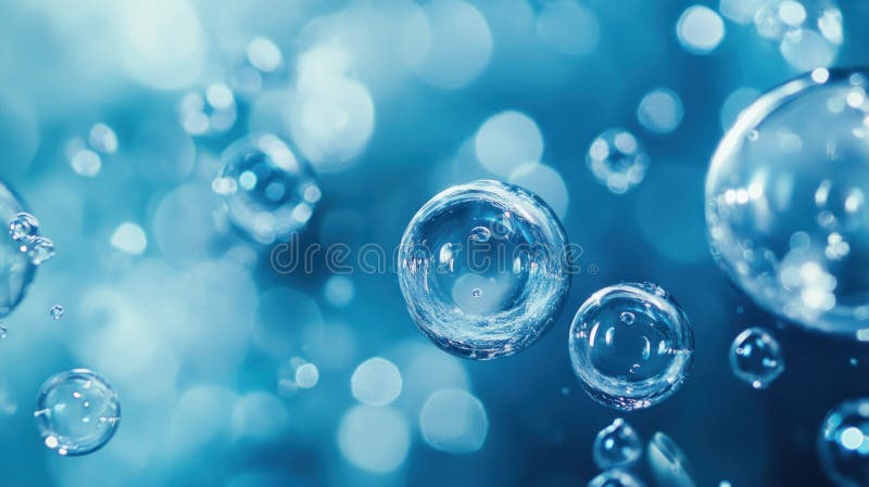 A Wisp of a Delicate Blue Bubble Pattern on the Surface, Representing ...