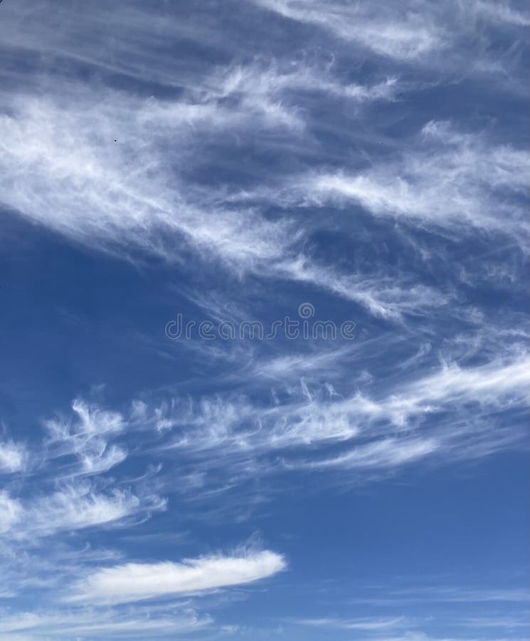 Blue Sky with White Clouds in the Form of Waves Stock Image - Image of ...