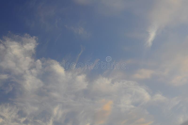 Wispy Clouds in a Blue Sky stock image. Image of peaceful - 366209047
