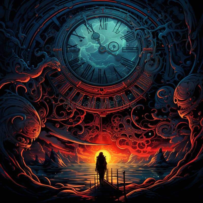 Wispy Entities with Clockwork Features Stock Illustration ...