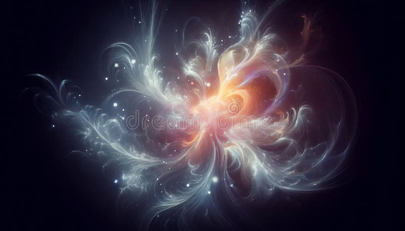 Wispy Ethereal Shapes Gently Forming a Luminous Depiction of Bo Stock ...