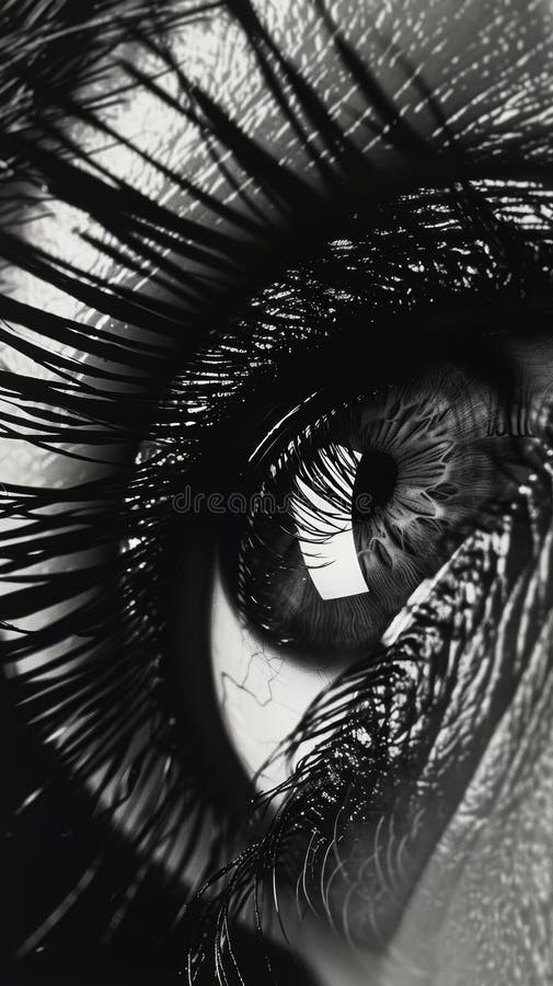 Wispy Eyelashes Frame a Striking and Detailed Eye in this Dramatic ...