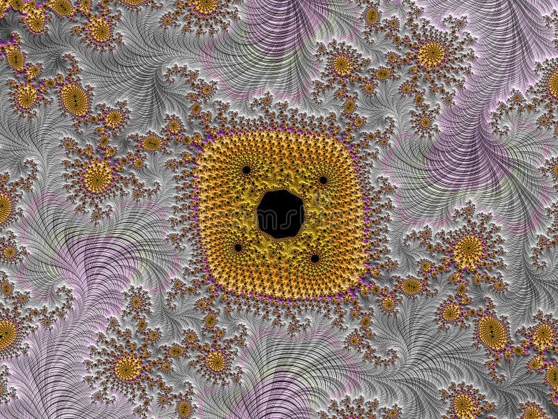 Wispy Gold Spirals Patterns Stock Illustration - Illustration of ...