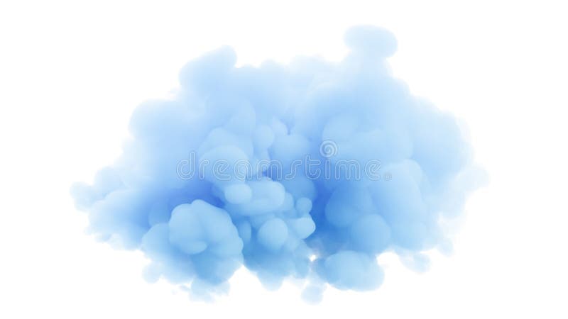 Wispy, Light Blue Cloud on a White Background Stock Photo - Image of ...